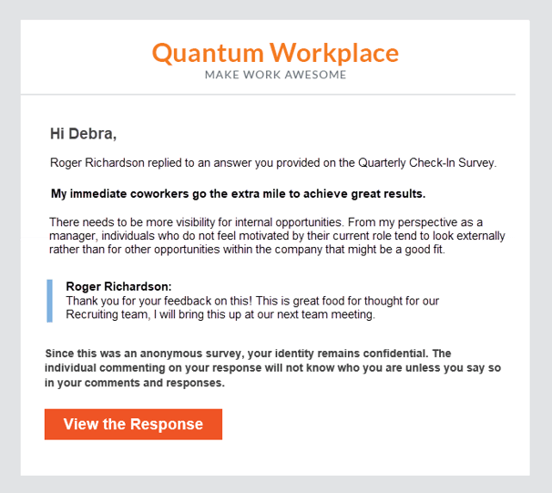 How to Reply to a Comment on a Survey