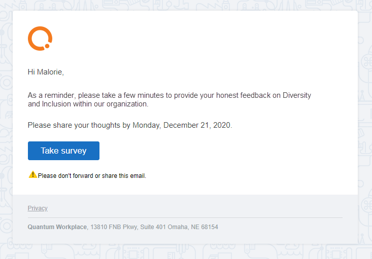Survey Email Notifications
