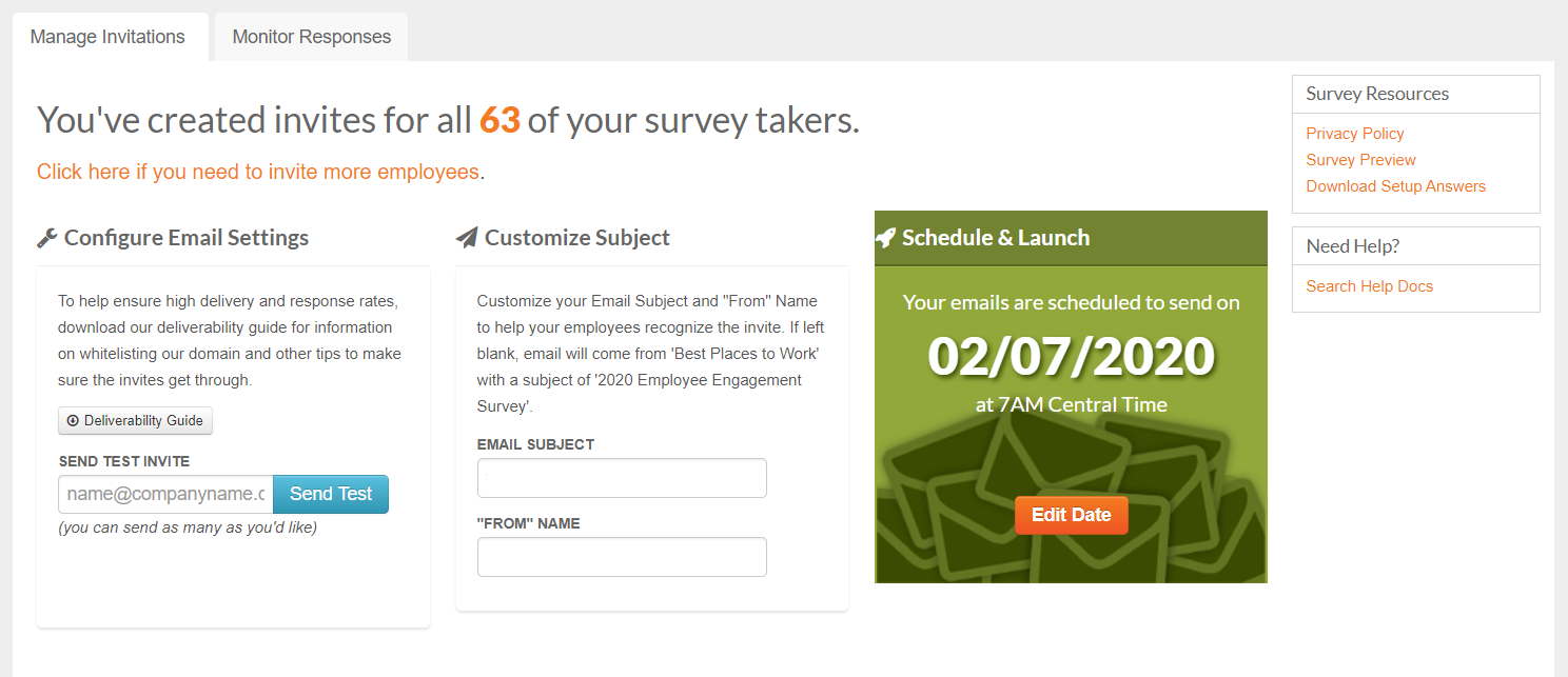 How to Set Up your Best Places to Work Survey
