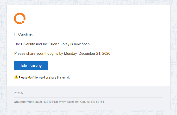 Survey Email Notifications