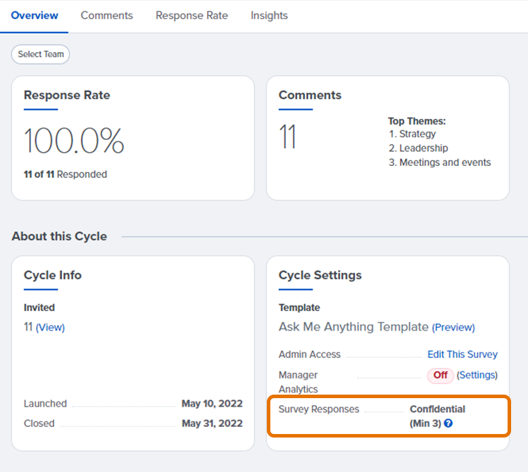 What is the Minimum Response Threshold?