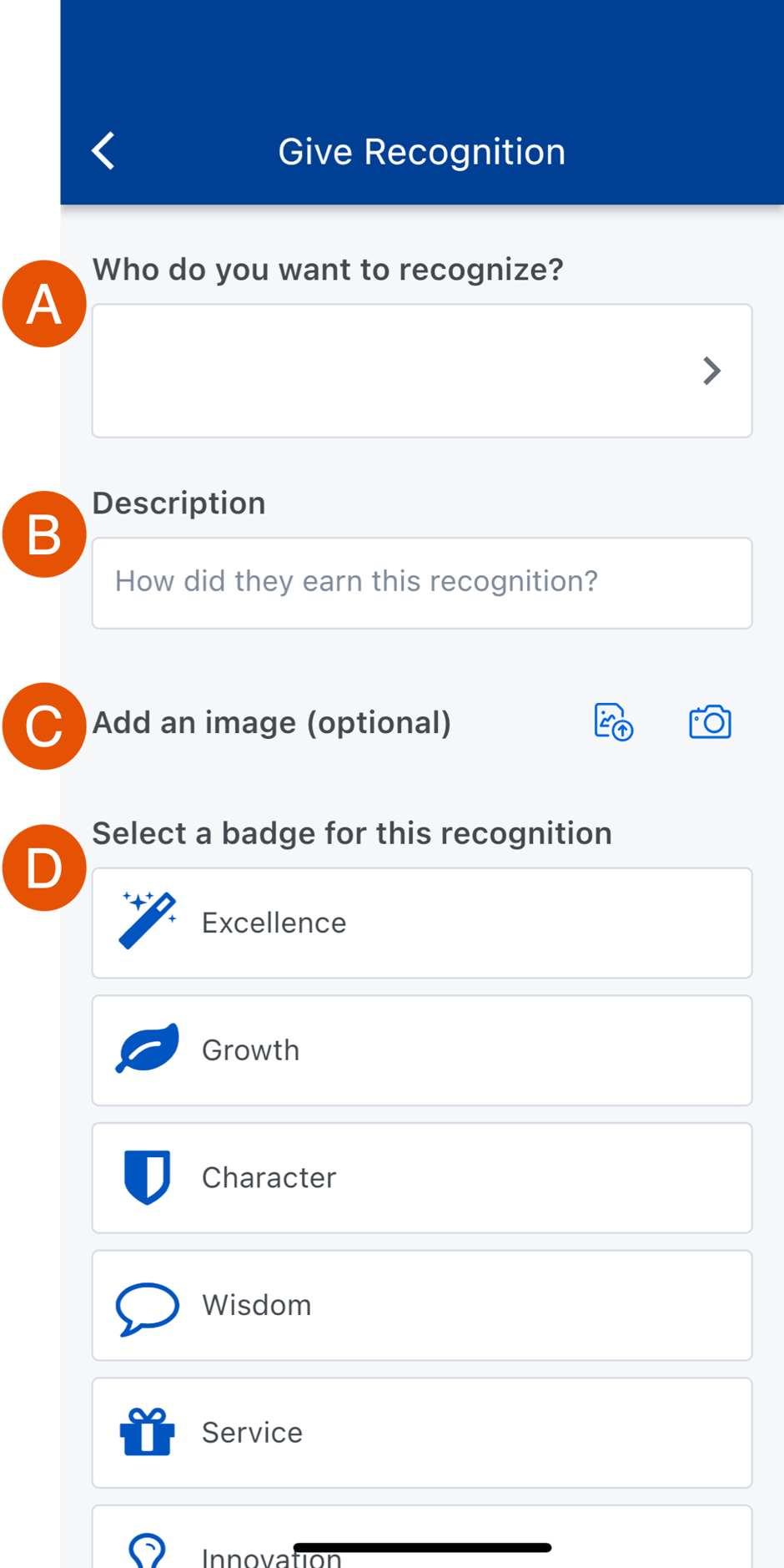 Recognition on the Mobile App