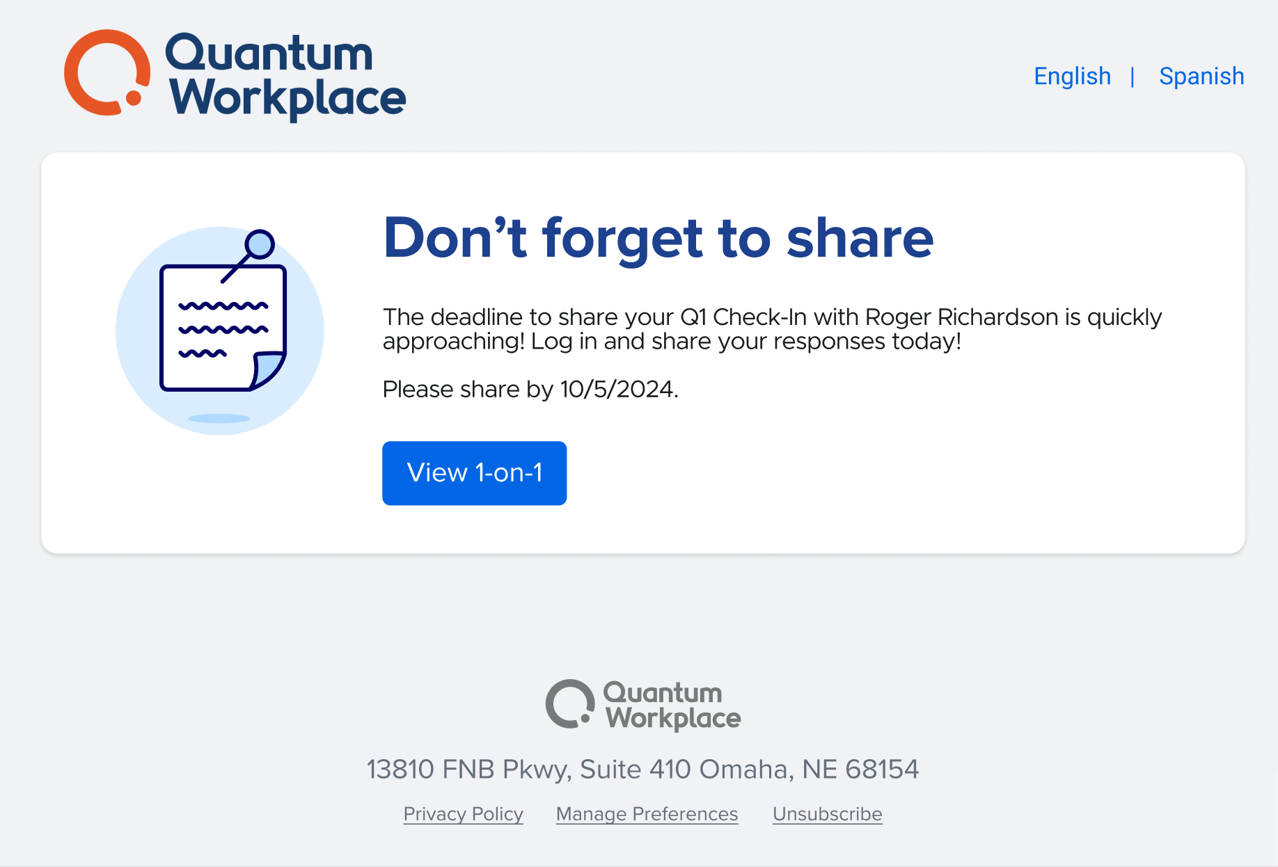 1-on-1s: Email Notifications