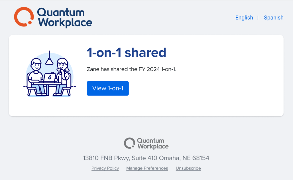 1-on-1s: Email Notifications