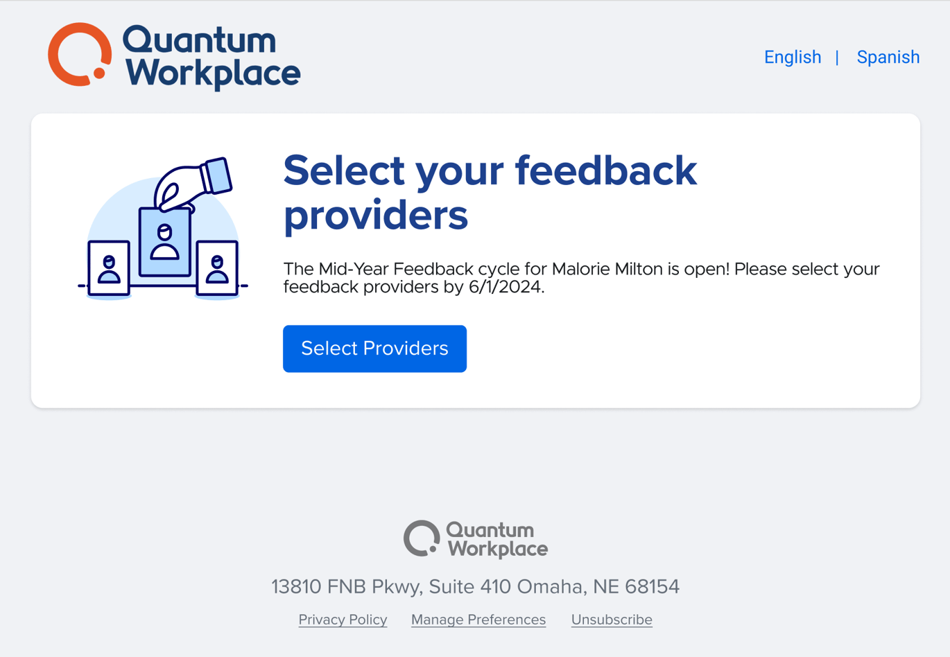 Feedback: Email Notifications