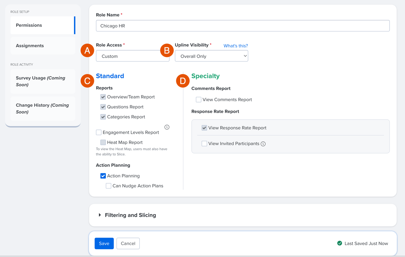 Survey Analytics: Global Access Settings