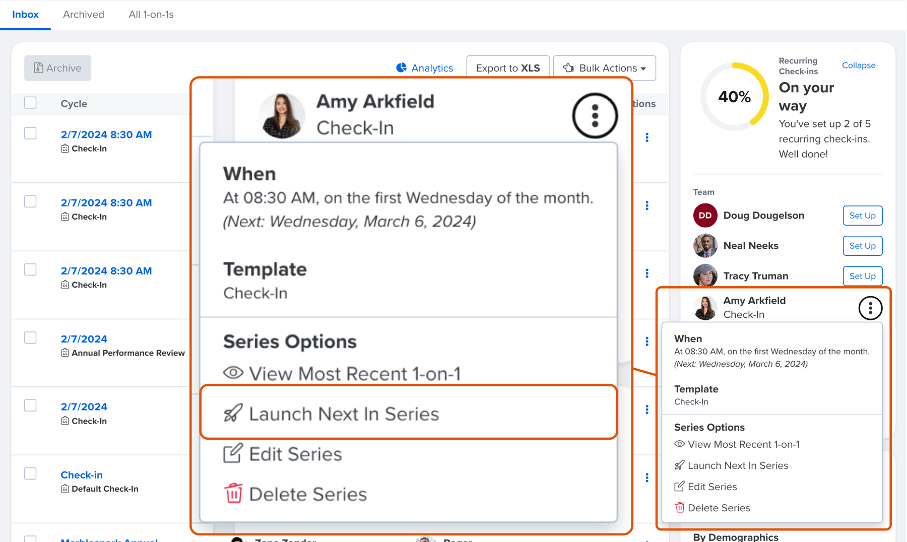 Change Templates for 1-on-1s