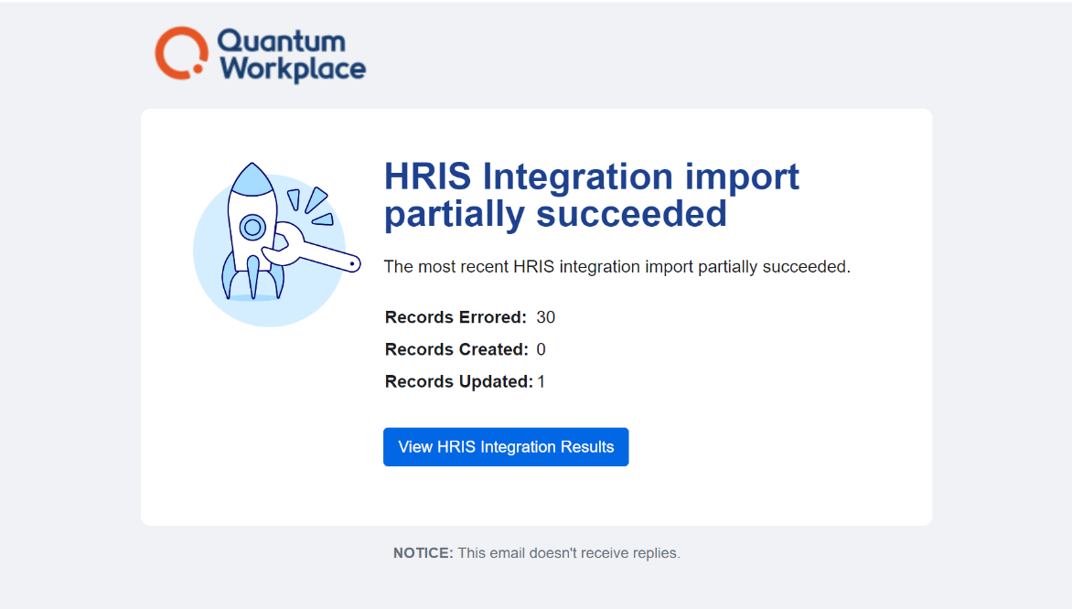 HRIS Integration Notifications