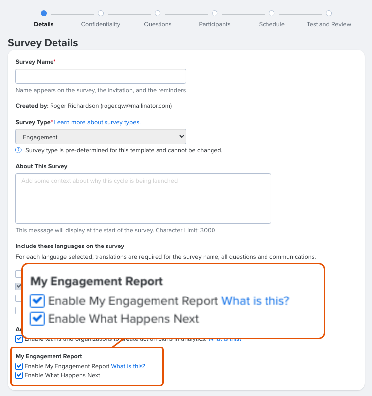 The My Engagement Report (ME Report)