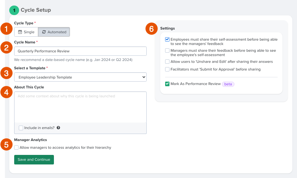 Launch an Automated Performance Review Cycle