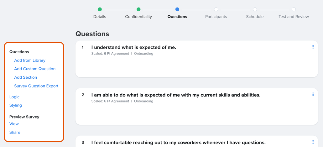 Create Survey Questions