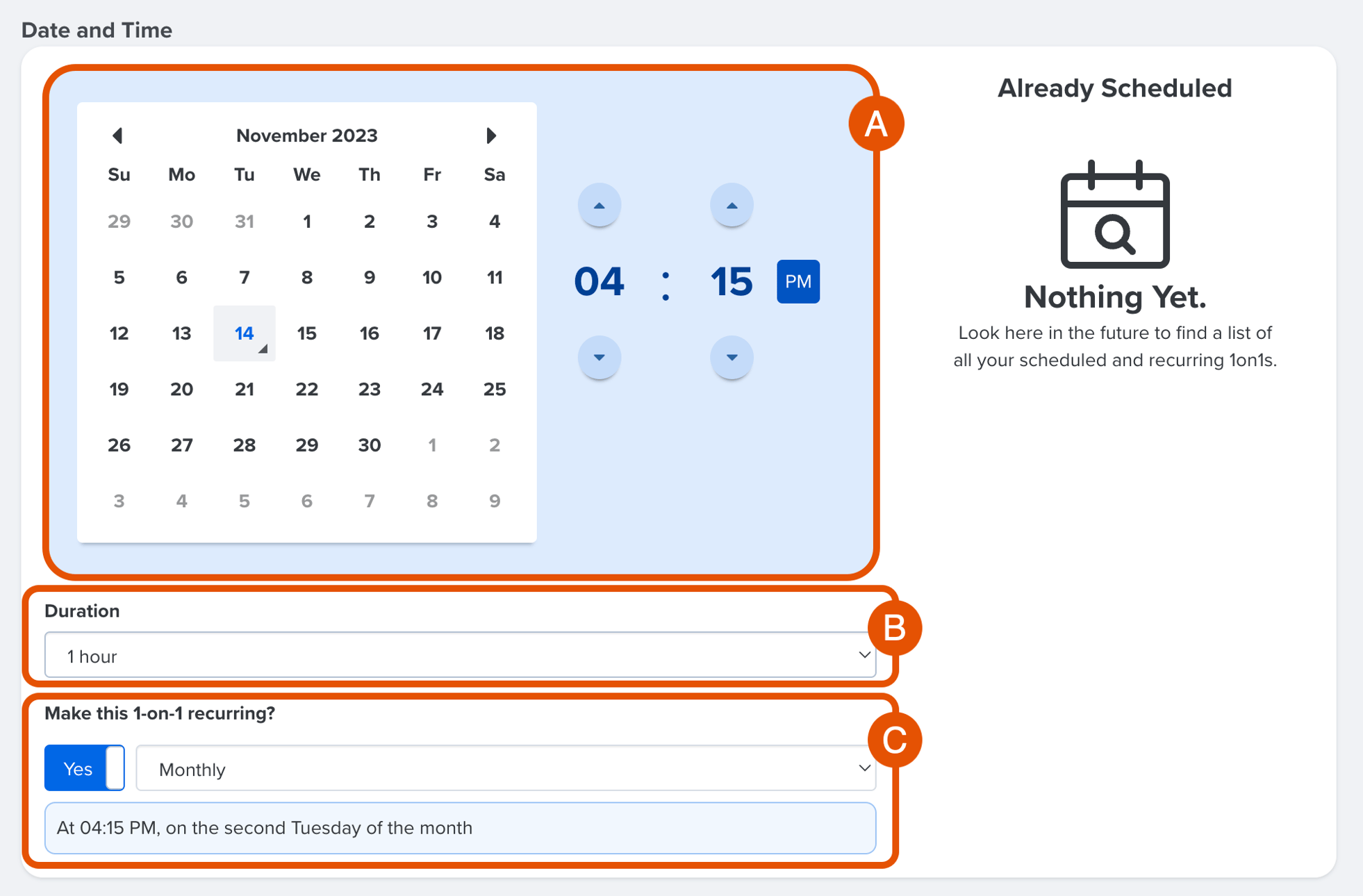 Create & Manage Recurring 1-on-1s