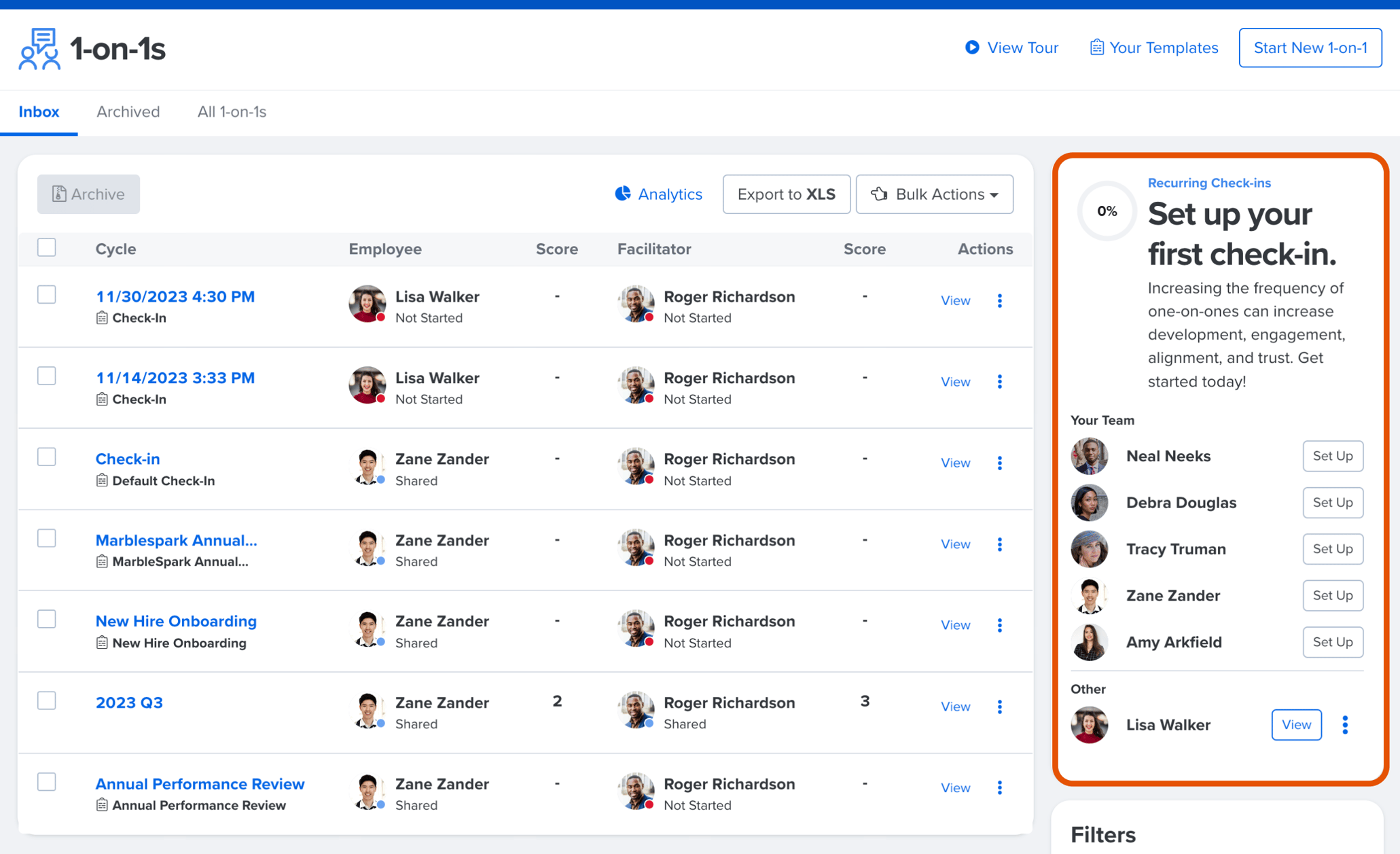 Create & Manage Recurring 1-on-1s