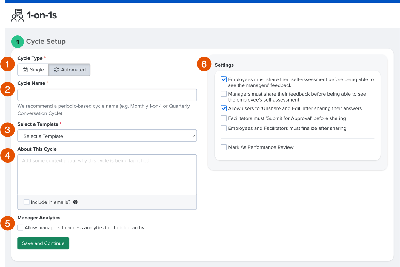 Launch an Automated 1-on-1 Cycle