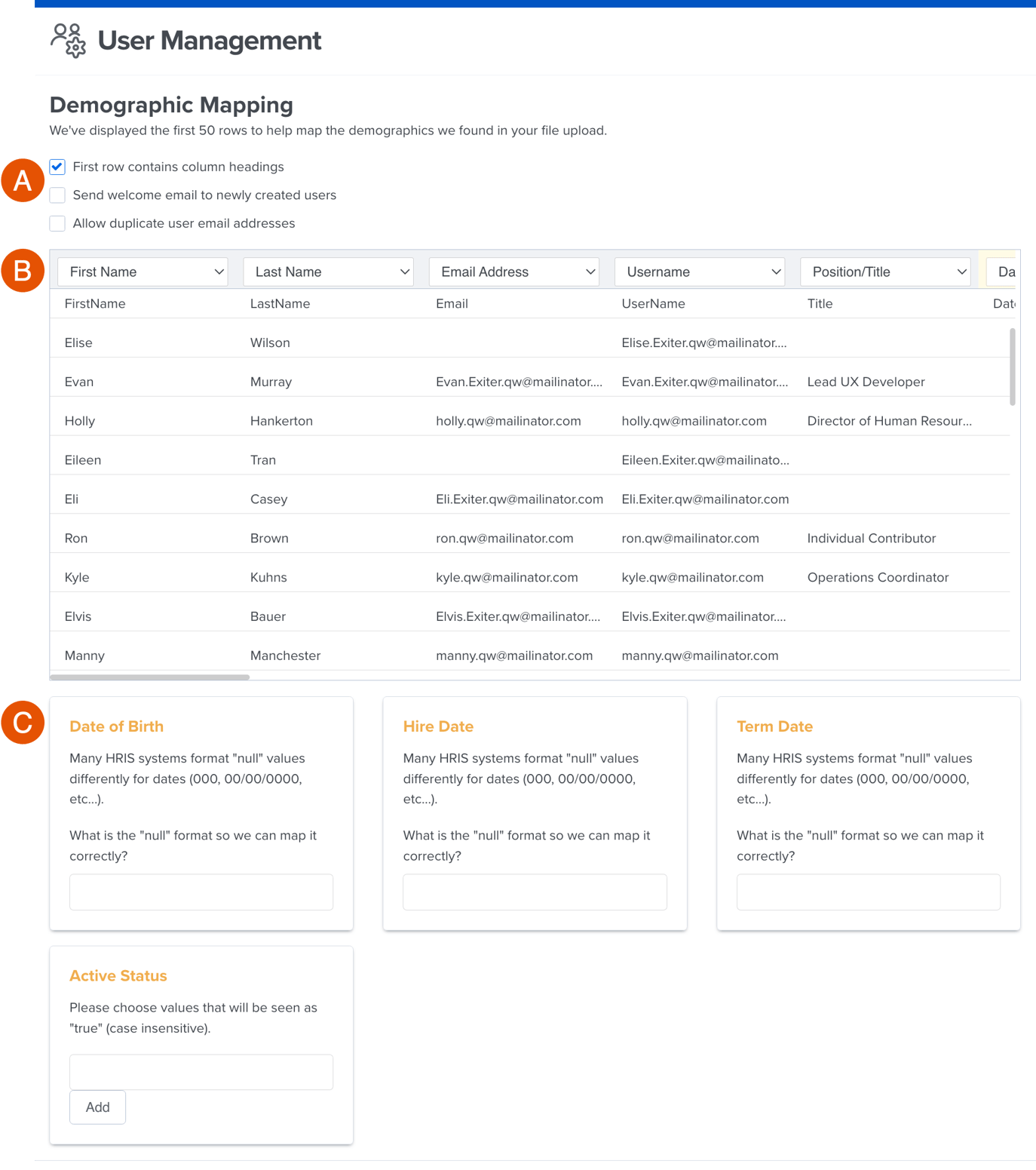 Bulk User Management