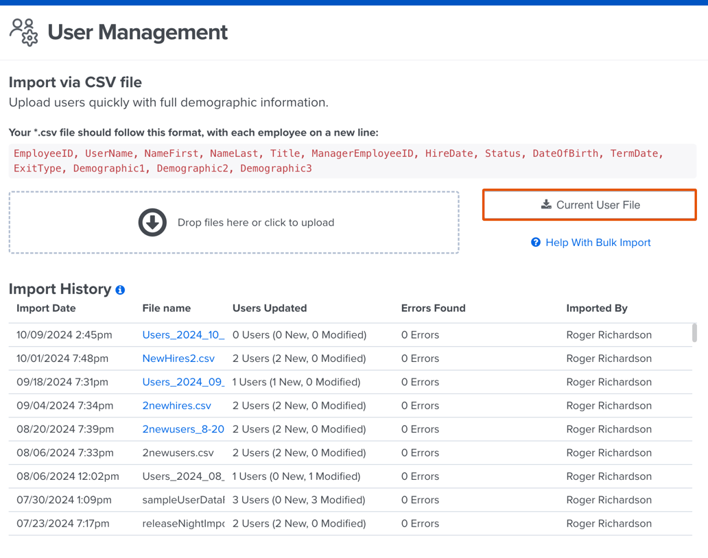Bulk User Management