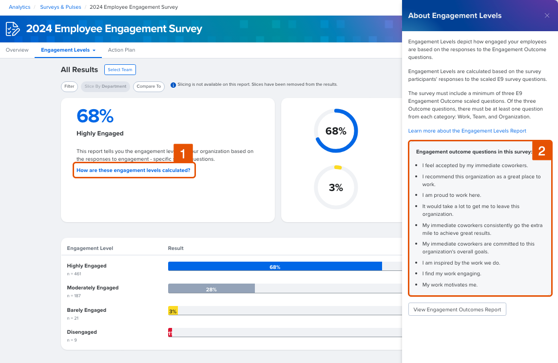 Engagement Survey Analytics: Engagement Levels Report