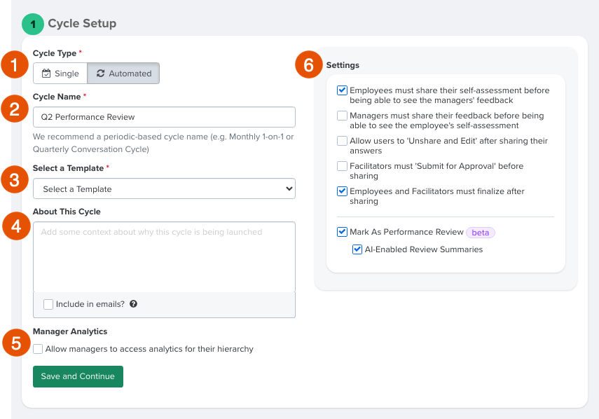 Launch an Automated Performance Review Cycle