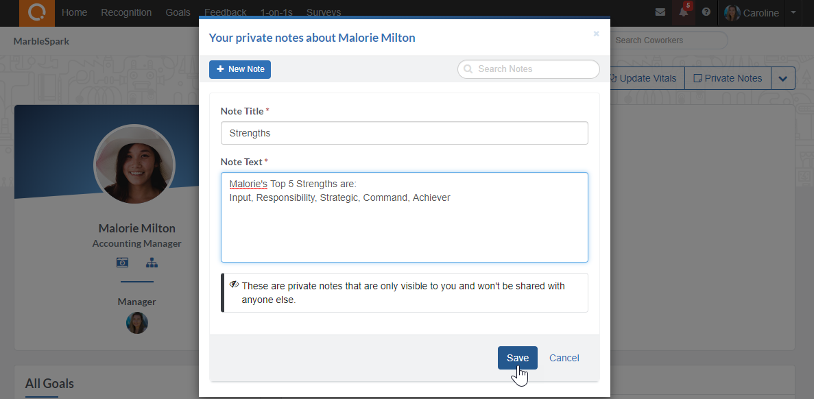 How to Use Private Notes