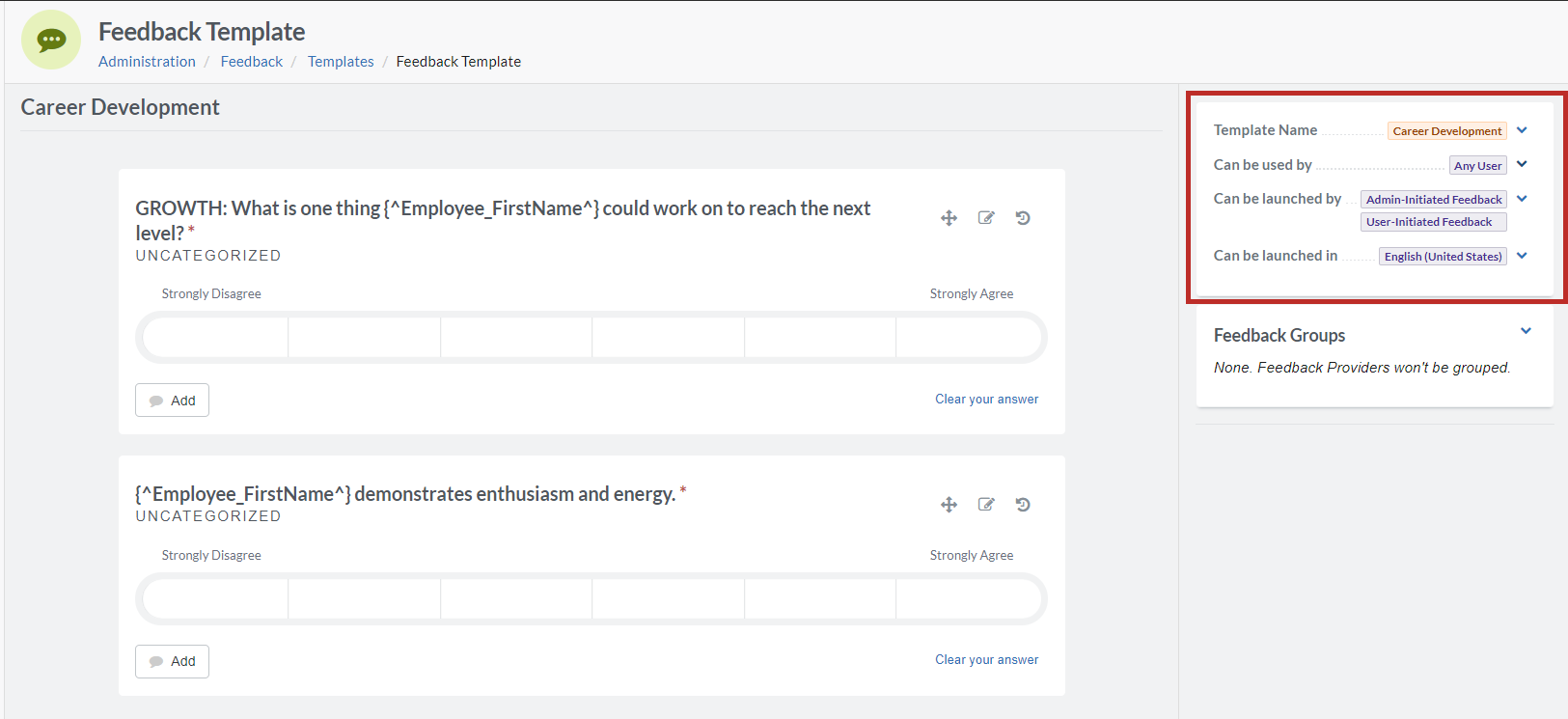 How to Control Who Can Use Feedback Templates