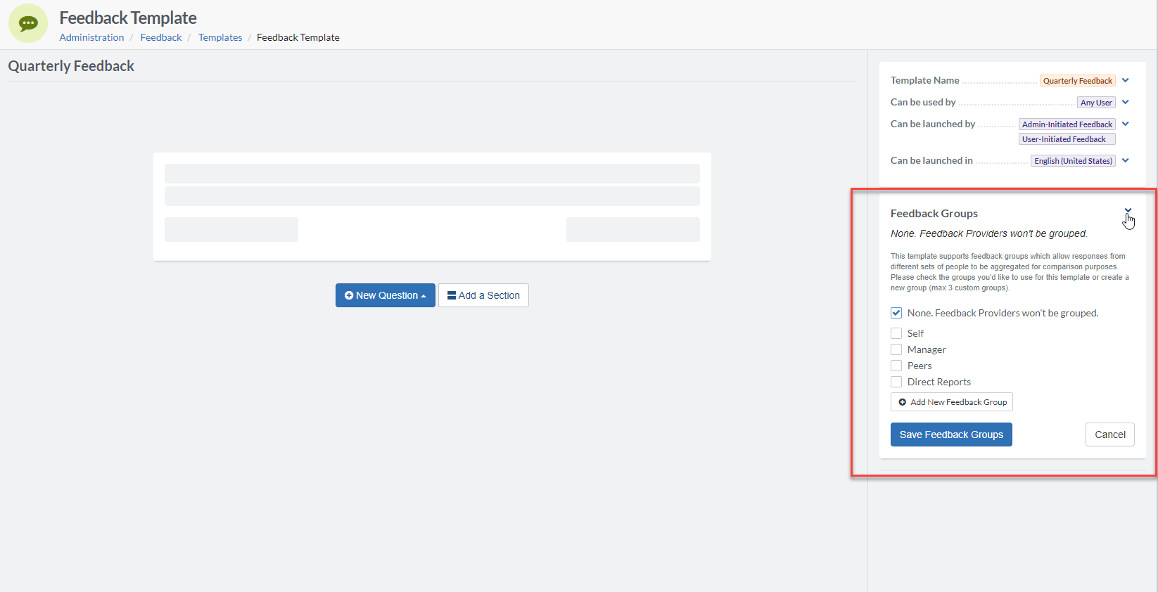 How to Set Up a Feedback Template and Cycle