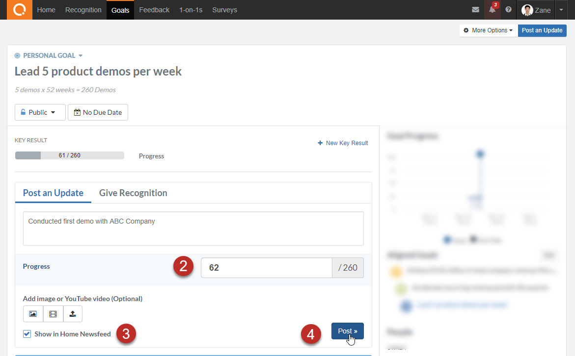 How to Update a Goal
