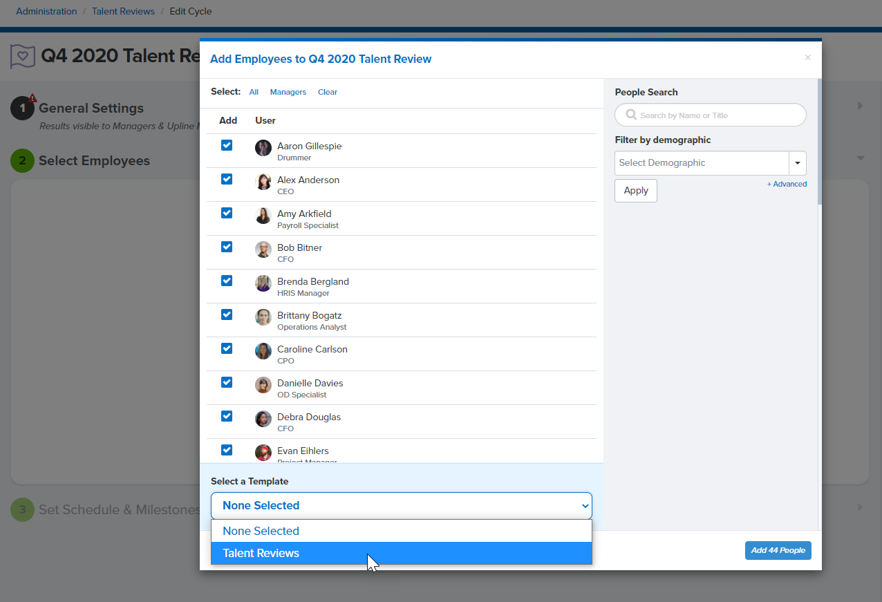 Get Started with Talent Reviews
