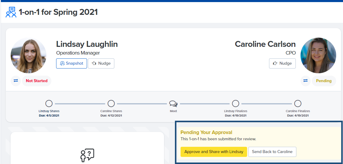 The 1-on-1s Approval Process