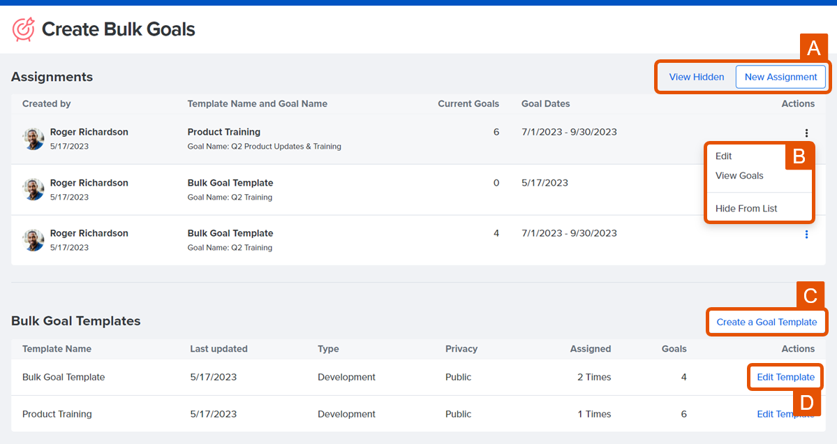How to Use Bulk Goals