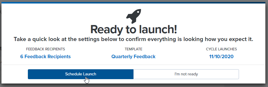 How to Set Up a Feedback Template and Cycle