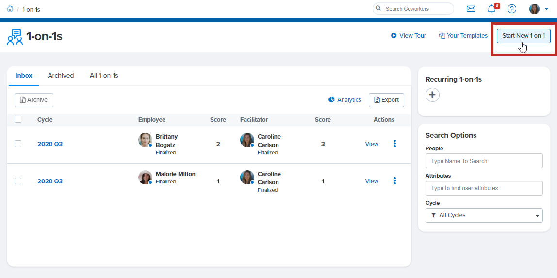 How to Start a New 1-on-1