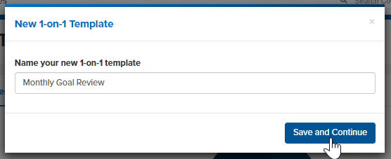 How to Create your own 1-on-1 Template